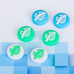 RGEEK 6PCS Leaf Joystick Thumb Caps for Nintendo Switch & Switch Lite, Thumb Stick Grips Analog Stick Cover, Soft Silicone for Joy-Con Controller