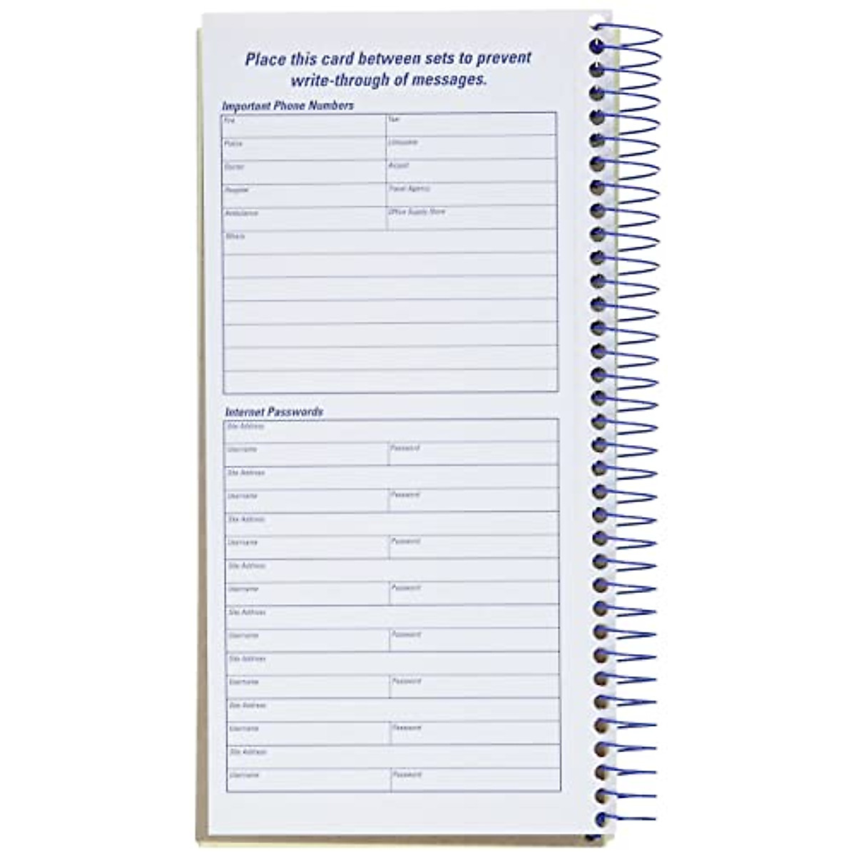 Adams SC1154-2D Phone Message Book, 5.25 x 11 Inch, Spiral Bound, 2-Part, Carbonless, 4 Messages per Page, 400 Sets, 2-Pack, White and Canary (S1154-2D)