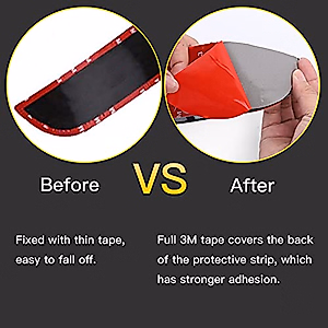 GZRUICA Rear Bumper Protector Guard Trunk Rubber Protection Strip Rubber Scratch-Resistant Trunk Door Entry Guards Car Accessory for SUV/Cars - Universal Sports Full Black with Full 3M Tape Pack-1