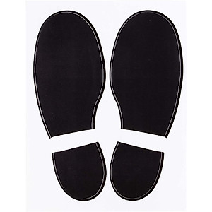 Juvale 32 Pack Footprint Decals for Classroom, Dance Studio, Parties (7.1 x 2.6 in)