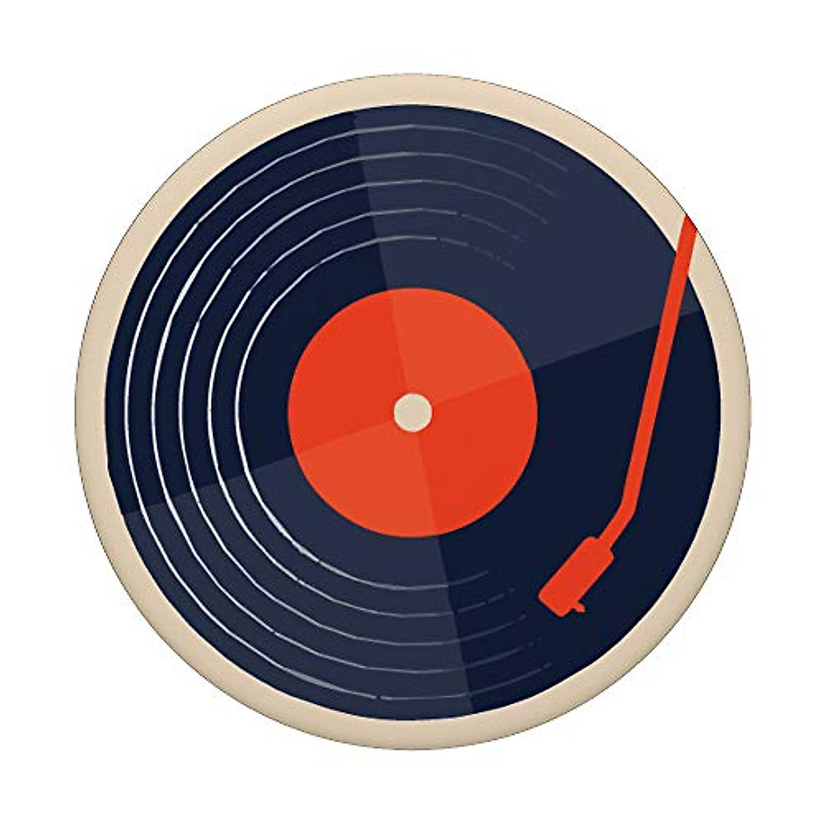 Retro Vinyl Record LP Orange Blue Black Art PopSockets Swappable PopGrip