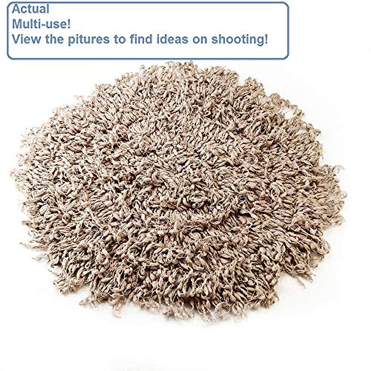 D&J DON&JUDY Hand Crochet Round Blanket with Fringe Newborn Photography Props