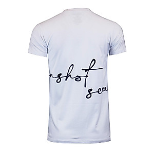 SCREENSHOT-S11122 Mens Hip-Hop Ultra Premium Quality Tee - Head Lifting Paisley Bandana Embroidery Cartoon Teddy Bear Print T-Shirt-White/Red-2XLarge