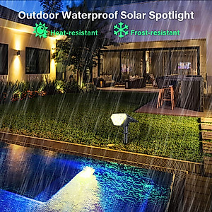 NFESOLAR 2-in-1 Solar Lights Outdoor Garden (1 Pack), 38 LEDs IP65 Waterproof Solar Motion Spotlights Outdoor Decorative for Patio, Yard, Garden, Garage, Pathway, Warm White
