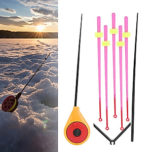 Dioche Fishing Rod Kit, Lightweight Portable Ice Fishing Pole End, Rods Pole End Tip Flexible Toughness 43g for Fishing Lover Fishing Tackle Winter Ice Fishing(16cm)