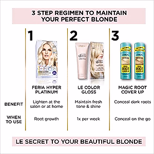 L'Oreal Paris Le Color Gloss One Step In-Shower Toning Hair Gloss, Neutralizes Brass, Conditions & Boosts Shine, Silver, 4 Ounce