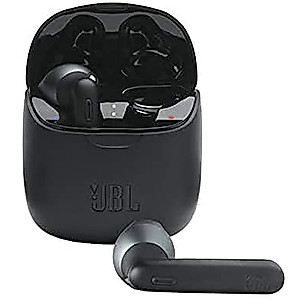 JBL Tune 225TWS True Wireless in-Ear Headphones Bundle with Deluxe Hardshell Case (Black) (Renewed)