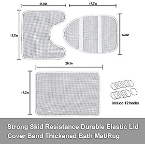 UFFAE 4 Pcs Leopard Cheetah Shower Curtain Set with Rugs, Toilet Lid Cover, Bath Mat,Waterproof African Animal Print Bathroom Decor Sets Accessories with 12 Hooks