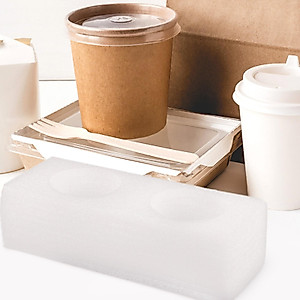 Cabilock 2pcs Takeaway Cup Holder Floating Drink Holder for Pool Coffee to go Carrier Bowl Racks Disposable Coffee Cups Coffee Cup Carrier Tray White epe Pearl Cotton Packing car take