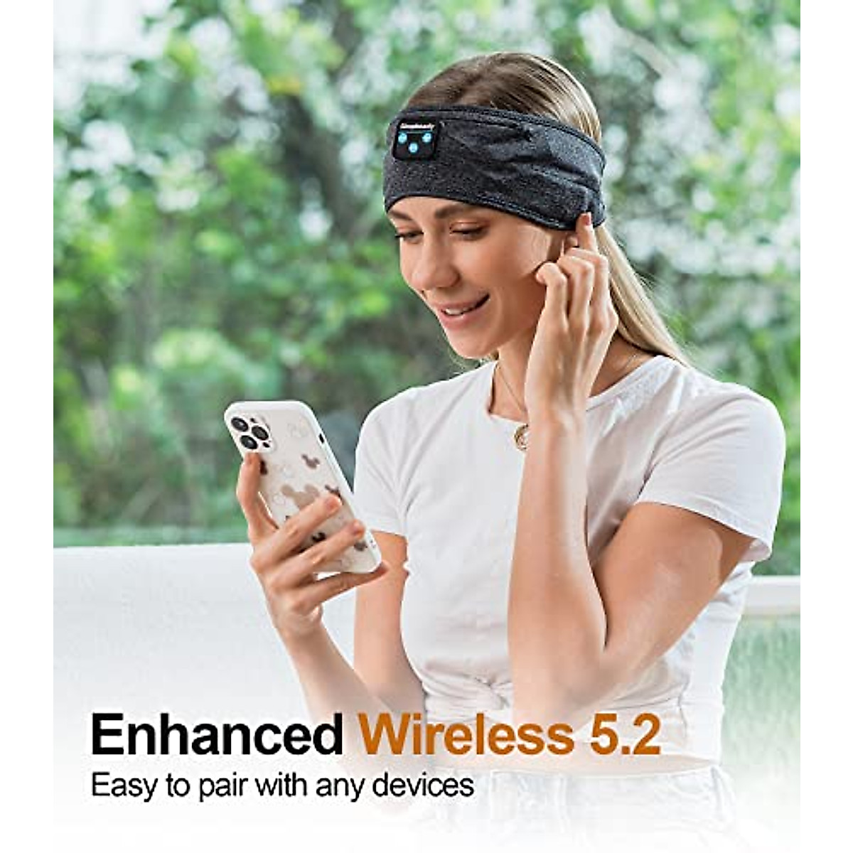 Sleep Headphones, Sleep Headphones for Side Sleepers - Noise Cancelling Headphones for Sleeping, Joseche Sports Sleeping Headphones Headband for Insomnia Nuit Travel, Gift for Women Men Mom Dad