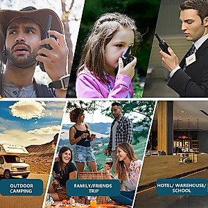 Walkie Talkies, NXGKET Walkie Talkies Long Range for Adults Rechargeable Two-Way Radio with 22 FRS Channel Radios, Li-ion Battery, LED Flashlight, VOX for Outdoor Camping Hiking Trip(4 Pack)