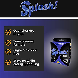Splash - Oral Hydrator, Orange Refreshment and Relief of Dry Mouth Symptoms. Moisturizes and Refreshes for up to 4 Hours (20 Count)