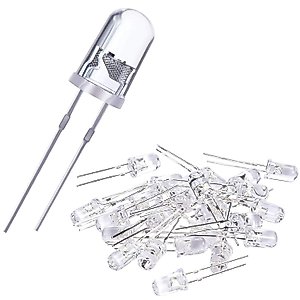 EBOOT 100 Pieces Clear LED Light Emitting Diodes Bulb LED Lamp, 5 mm (Blue)