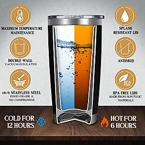 OOPERAY Gifts for Men Him Dad, 20oz Tumbler with Lid, Christmas Stocking Stuffers, Fathers Day Dad Gifts, Stainless Steel Vacuum Insulated Travel Tumbler Coffee Mug Cup, Birthday Gifts for Men