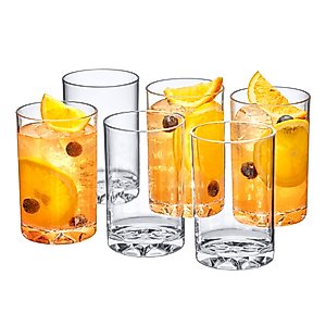 Amazing Abby - Liberty - 10-Ounce Plastic Tumblers (Set of 6), Plastic Drinking Glasses, Reusable Plastic Cups, BPA-Free, Shatter-Proof, Dishwasher-Safe (Made of Plastic, NOT Glass)