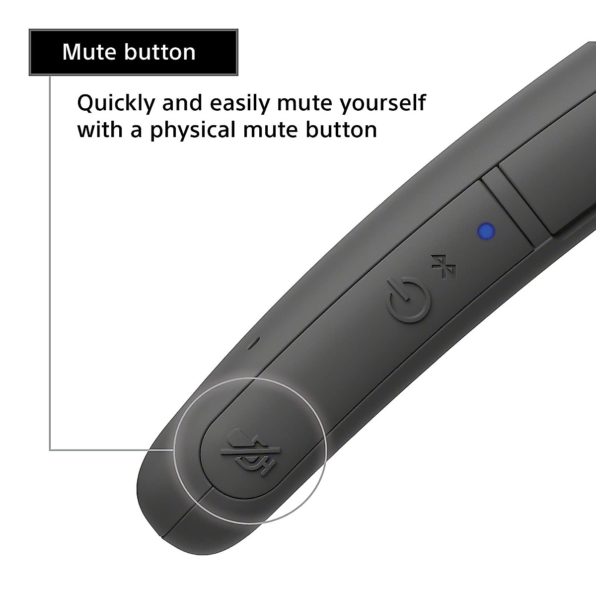 Sony SRS-NB10 Wireless Neckband Bluetooth Speaker Comfortable and Lightweight with Technology to Work from Home, Built-in mic, 20 Hours of Battery Life, and IPX4 Splash-Resistant- White (Renewed)