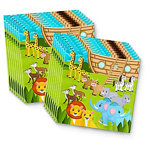 Noah's Ark Birthday Party Supplies Set Plates Napkins Cups Tableware Kit for 16