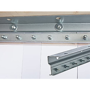 Strivide - Strip Curtain Door Hardware - Commercial Industrial Strength Universal Jamb or Wall Mount Strip Door Hanger, 14 ga Galvanized Steel Plastic Strip Door Hanger - 8 Foot (Two 4 Foot Sections)