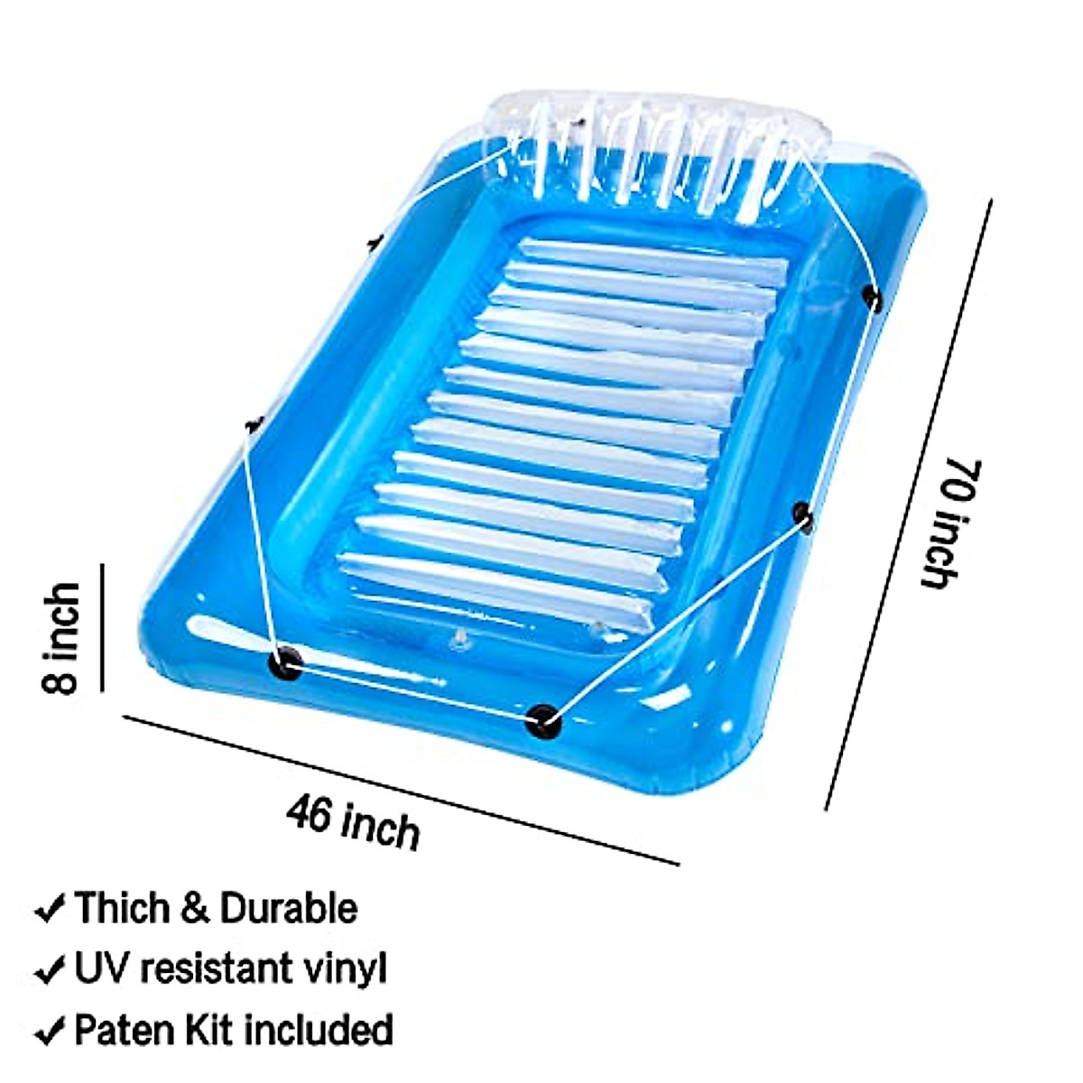 NOCCUR Tanning Pool for Adults -Inflatable Tanning Pool - Pool Floats Adult Size-Pool Floats Lounger with Comfort Pillow-Suntan Tub-Tanning Pool Raft Tub for Swimming Pools in Summer