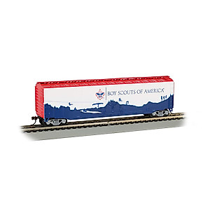 50' Plug-Door Box Car Boy Scouts of America - Adventure Landscape - HO Scale