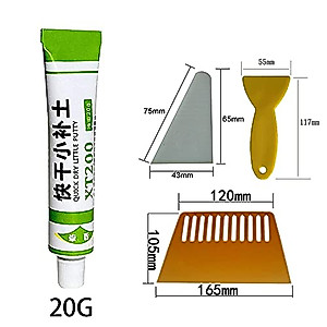 Gogolonge Fiberglass Boat Repair Paste, 5 Pcs XT200 Waterproof Quick-Drying Putty Paint, Gelcoat Repair Kit, Instafix Fiberglass Boat Repair Paste, Scratch Remover Touch Up Fix Tools (Gray)