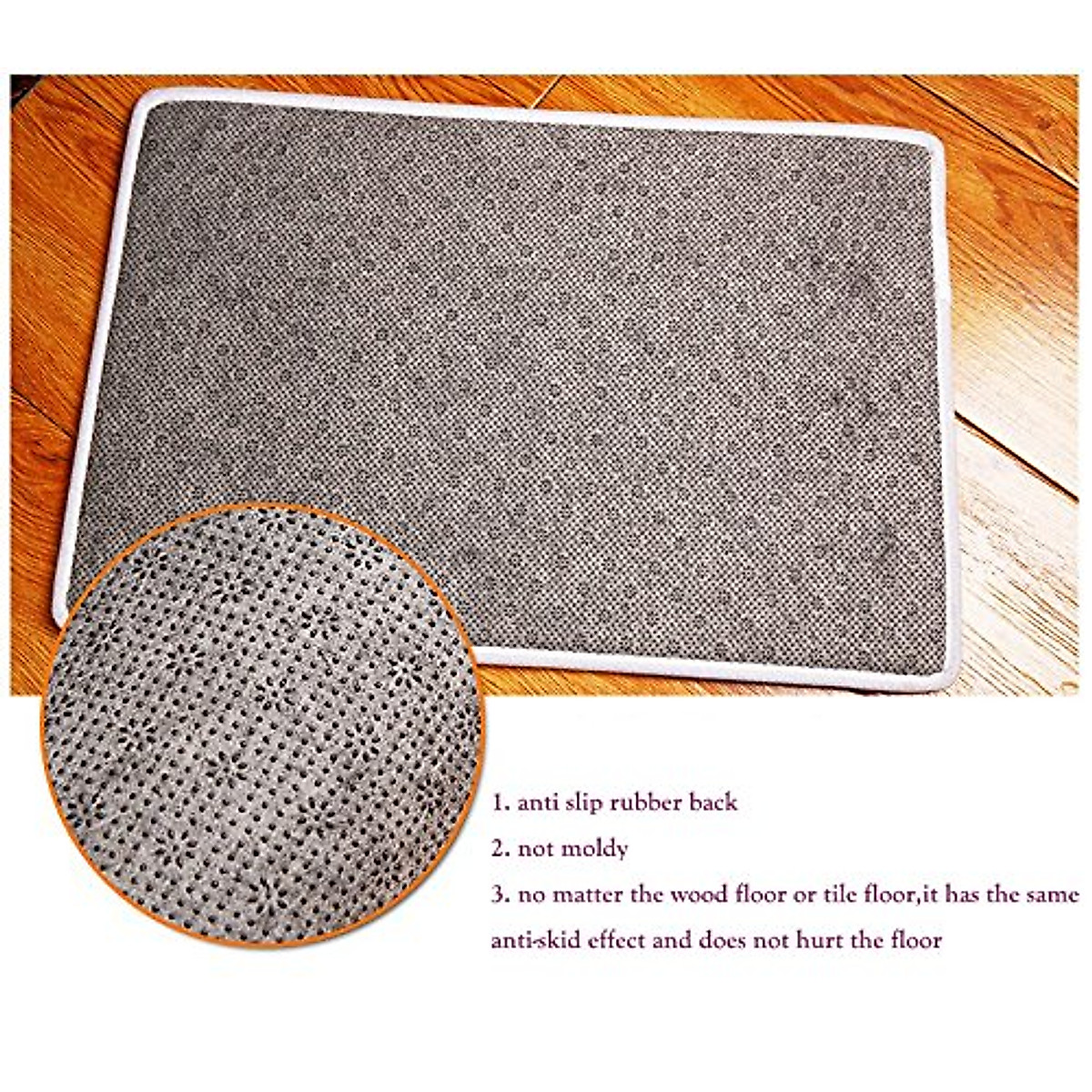 LANGUGU Home Garden Non-Skid/Slip Rubber Back Kitchen Mat Bath Rug Entrance Mat Golden Retriever Dog Watercolor Machine Washable Indoor Outdoor Hallway Carpet