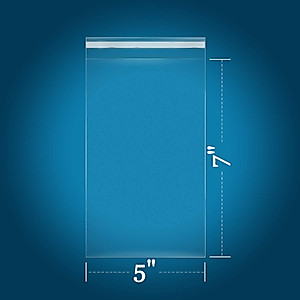 iMailer - 200 Count - 5" x 7" Cellophane Bags Self Sealing - Resealable Clear Poly Cello Bags for A2 A4 A6 Cards & Envelopes, Bakery, Cookies, Treats