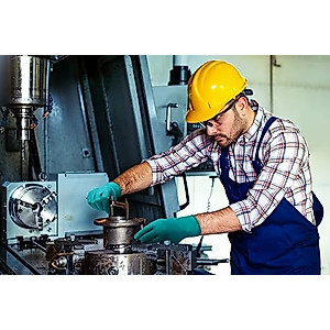 Ansell TouchNTuff 92-600 Nitrile Lightweight Glove with Beaded Cuff, Chemical/Splash Resistance, Powder Free, 4.7mil Thickness, 240mm Length, Size 10, Green (Box of 100)