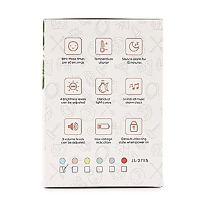 YISUN Kids Alarm Clock, Children's Sleep Trainer, OK to Wake Clock for Bedroom Cute Digital Clock with Temperature, 5 Colors Smart Night Light Clock Teaching Boys Girls When to Wake Up (Blue)