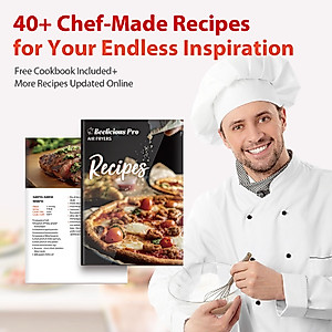 Air Fryer, Beelicious 8-in-1 Smart Compact 4QT Air Fryers, Shake Reminder, 450°F Digital Airfryer with Tempered Glass Display, Dishwasher-Safe & Nonstick, Fit for 1-3 People, Coral Pink