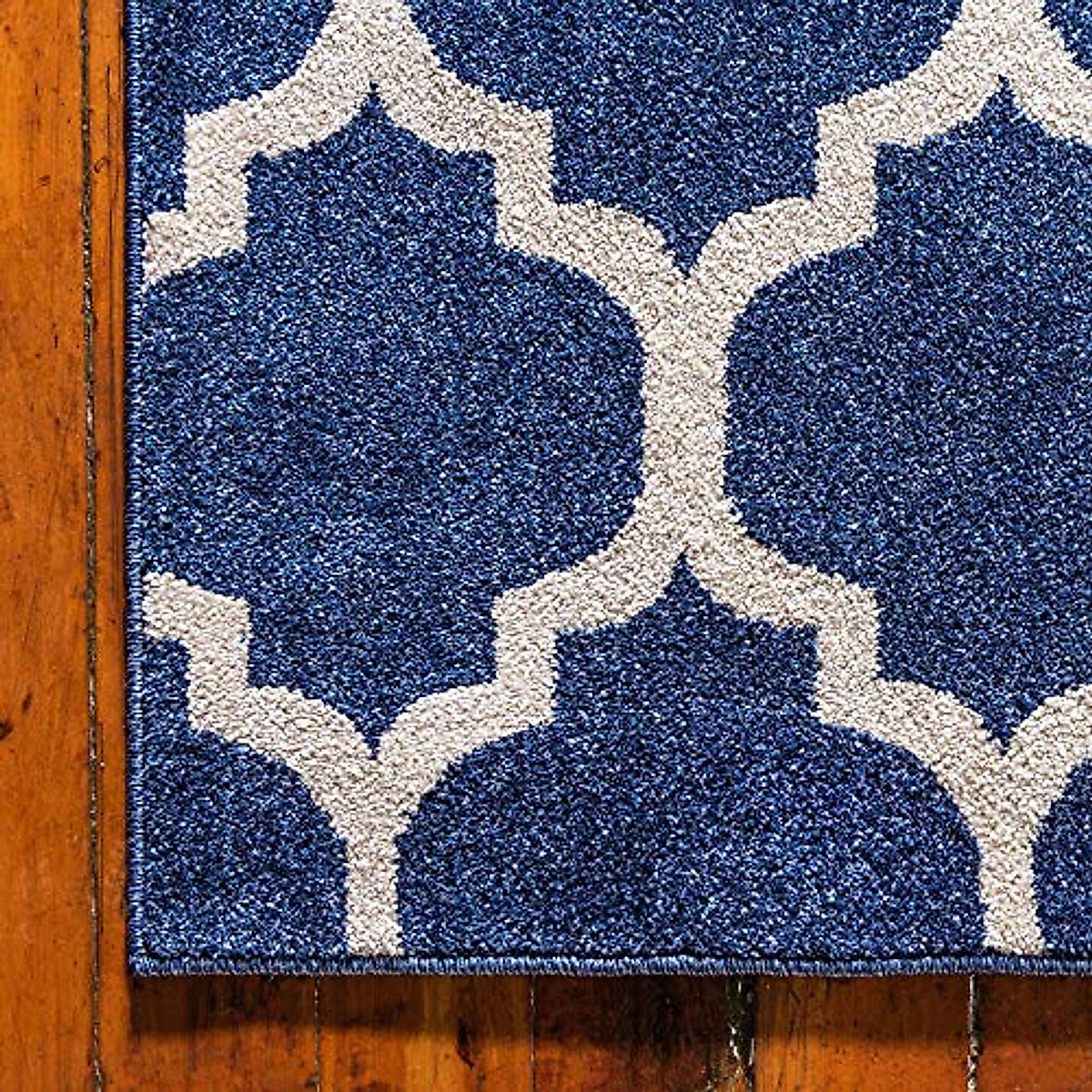 Unique Loom Trellis Collection Modern Morroccan Inspired with Lattice Design Area Rug, Runner 2' 0" x 6' 1", Dark Blue/Navy Blue