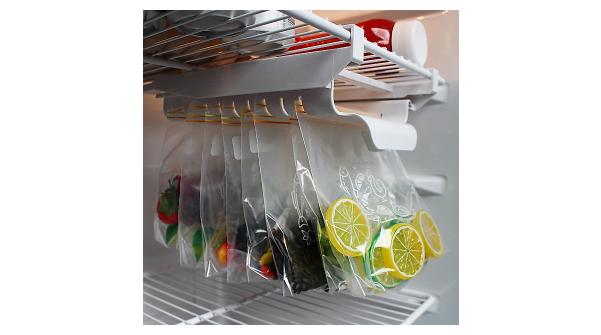 7Penn Fridge Zip Bag Hanging Rack with 40 Bags | Adjustable ...