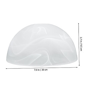 BESTOYARD 2pcs Frosted Glass Lampshade Chandelier Shade Chandelier Lamp Shades Glass Light Covers Alabaster Shade Wall Led Glass Bell Alabaster Shad Globe Lamp Cover Round White Pendant