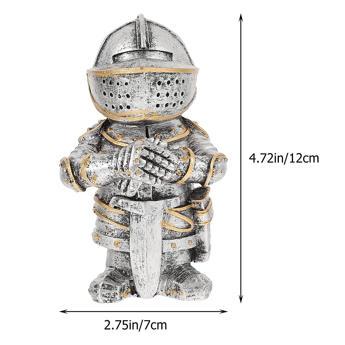 FOMIYES Knight Statue Medieval War Resin Crafts Axe Guard Dwarf Knight Desktop Mini Sculpture Decoration Mini Knight Sculpture Ornament for Home Office Bookshelf