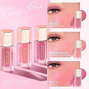 KIMUSE Soft Liquid Blush Makeup Trio, Weightless, Long-lasting Liquid Blush, Luxurious, Dewy Finish, Blends Effortlessly, Healthy Flush, 3 * 0.179 Oz