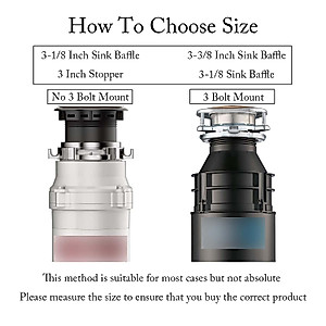 3 1/8 Inch Garbage Disposal Sink Baffle Splash Guard Compatible with Insinkerator, Garbage Disposal Quiet Collar Sink Splash Guard Compatible with Moen, Waste King, Whirlaway, GE Disposer