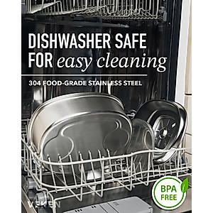 Veken Innovation Award Winner - 85oz/2.5L Oval Stainless Steel Pet Fountain, Automatic Cat and Dog Water Dispenser for Cats, Dogs, Cat Water Fountain, Multiple Pets