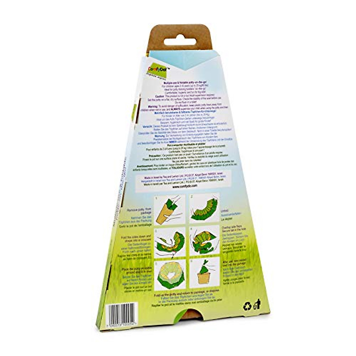 COMFYDO! Travel potty for children Portable Foldable Disposable Potty training, Garden Friends, (Azure)