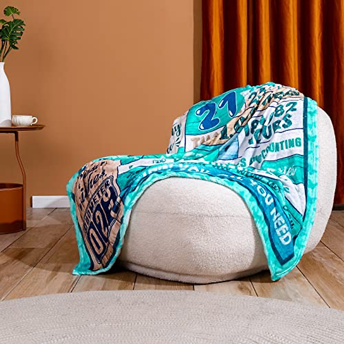 Winkwarm 21st Birthday Decorations for Her 21st Birthday Gifts for Her Him 21 Year Old Girl Boy Gift Ideas 21st Happy Birthday Gifts for Women Daughter Son Girl Boy Flannel Throw Blanket 60"X50"