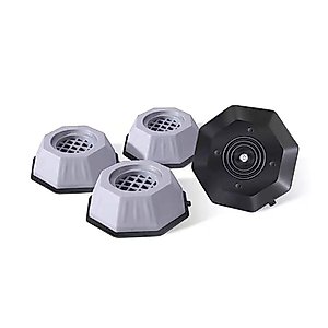 Tillsok Washer and Dryer Pedestals, Anti Vibration Pads Stops Washer Dryer Noise Moving Shaking Walking, Universal Pedestals and Shock Support, 4 PCS