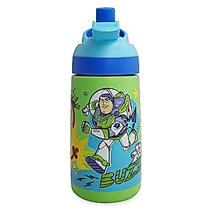 Disney Pixar Toy Story Stainless Steel Water Bottle with Built-In Straw