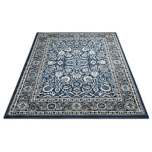 Well Woven Darya Blue Modern Sarouk 5x7 (5'3" x 7'3") Area Rug Updated Traditional Persian Carpet