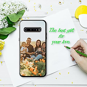GSDMFUNNY Custom Customize Picture Text Phone Cases for LG V60 ThinQ 5G Personalized Photo Soft Black TPU Protective Phone Cases Compatible with LG V60 ThinQ 5G Phone Case Gifts