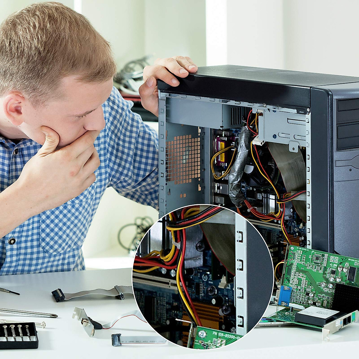 50 Sets Standard Size 10/32 Rack Screws with Washers Black Rack Mount Screws Rack Server Screws and Clip Nuts for Routers Cabinet Installation Enclosure, 3/4 Inch