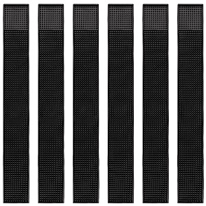 FUNSUEI 6 PCS 4 x 24 Inch Rubber Bar Mats, Non-Slip Rubber Bar Service Spill Mats PVC Bar Top Spill Mat Drinks Mixing Pad for Bars, Home Kitchen, Pubs, Restaurants, Black1