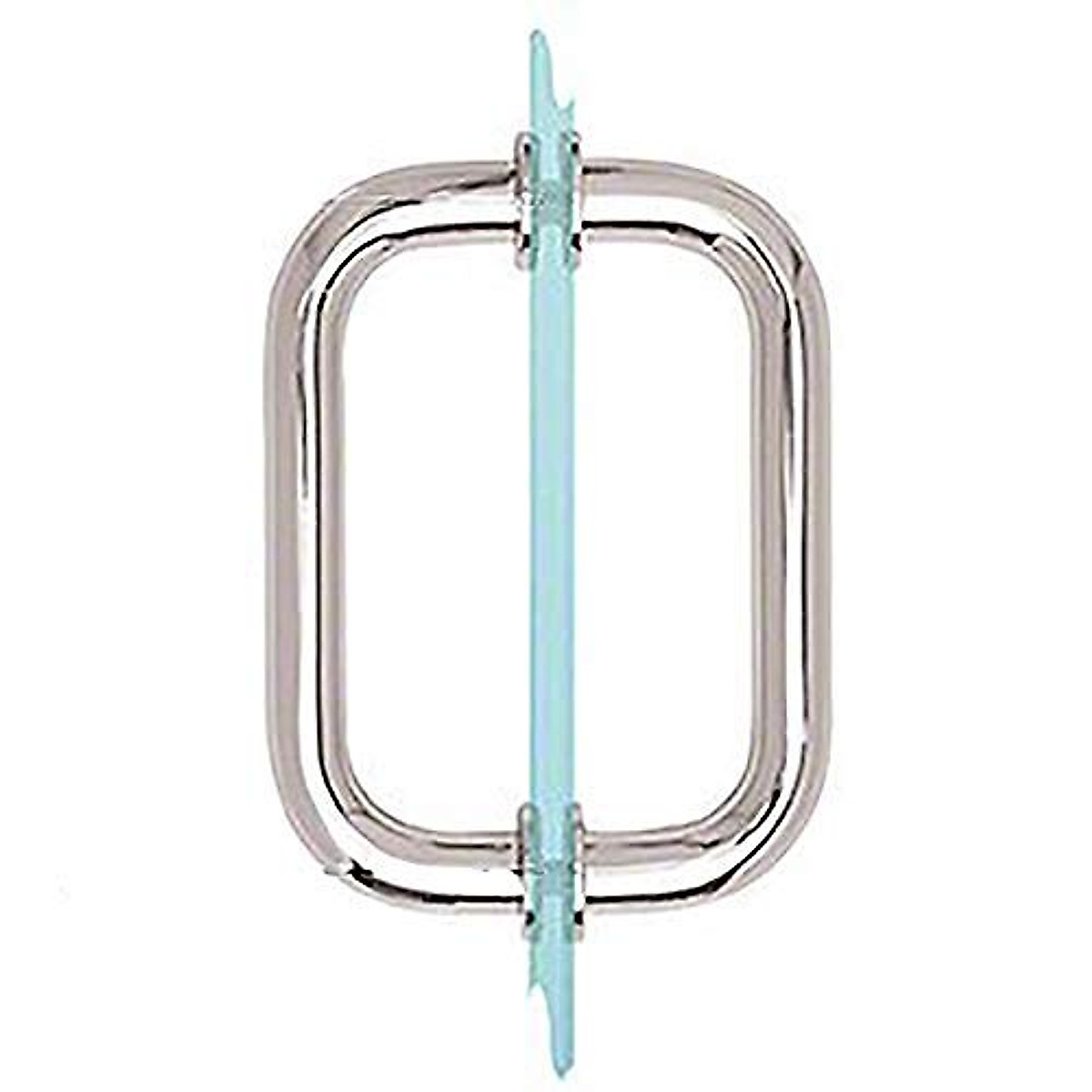 Dynasty Hardware 6" Back to Back Tubular Shower Door Pull for Frameless Shower Doors, Polished Chrome, with Washers