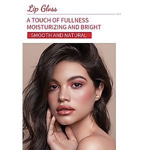 MAEPEOR Moisturizing Lipgloss Set 6PCS Smooth Hydrating Lip Gloss Neutral Nude Nourishing Glossy Lipgloss for Women and Girls (Moisturizing, 6PCS Set B)