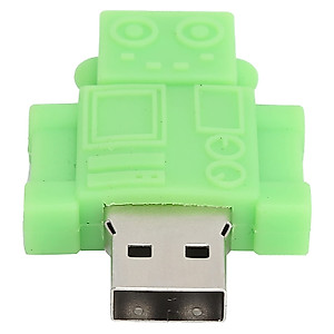 GOWENIC Novelty USB Flash Drive Cute Cartoon Green Robot USB Disk Portable Thumb Drive Memory Stick for Data Storage Transmission Sharing, Great Friends or Family (128GB)