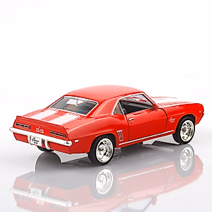 TOKAXI 1/36 Scale Diecast Cars,1969 Camaro SS Cars Models,Pull Back Vehicles Toy Cars,Cars Gifts for Boys Girls (Red)