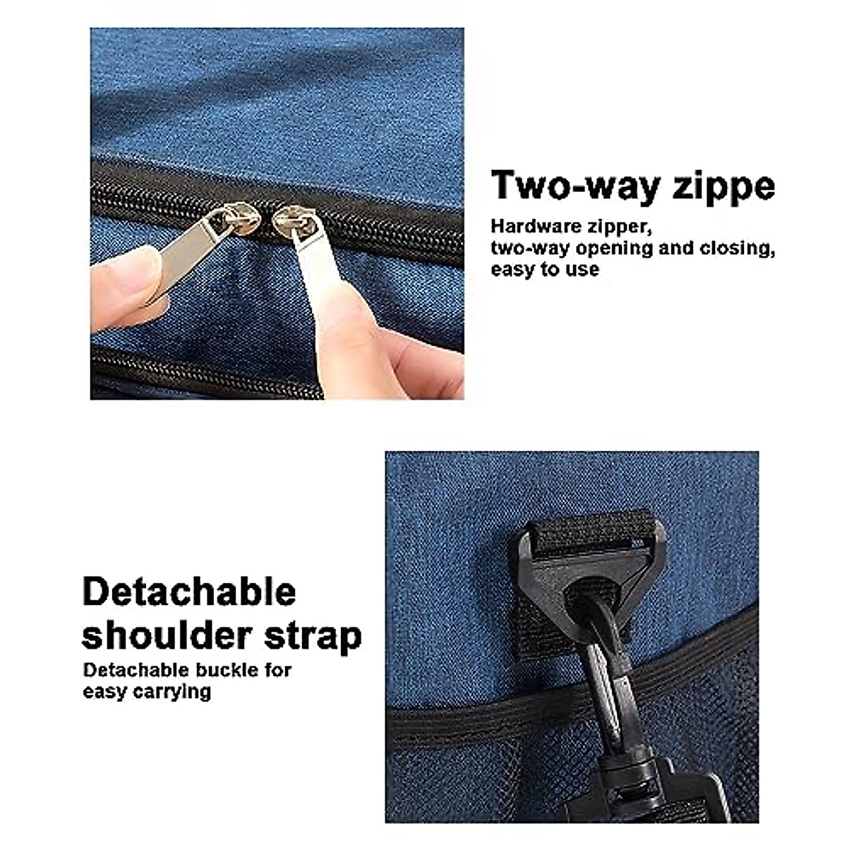 DELURA Soft Travel Bag, Thermal Insulation Bag, Thermal Travel Bag, Fully Waterproof Inside Organizer, Leakproof Food Transport Hot, Cold, Travel Insulated Bag, Beach Cooler Bags for Picnic Camping